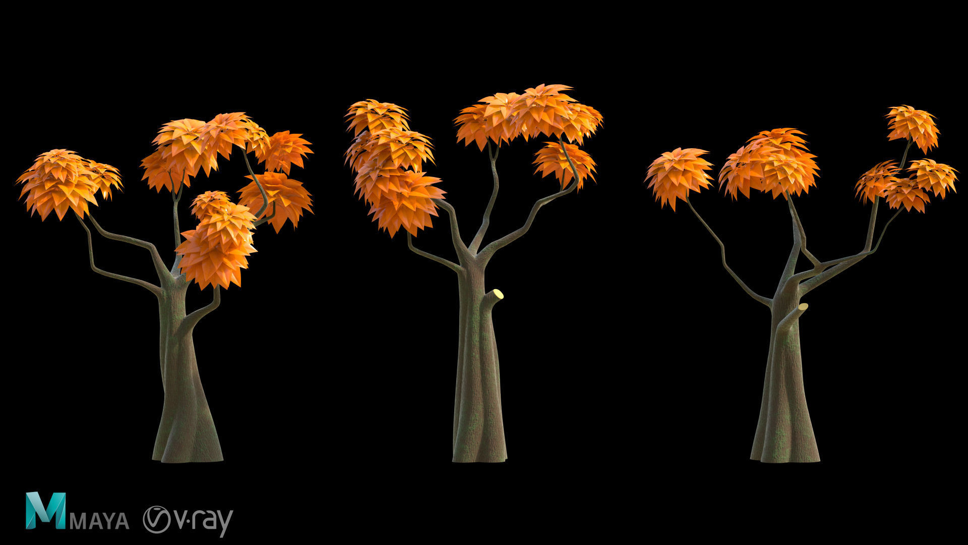 Cartoon jungle tree 3D model | CGTrader