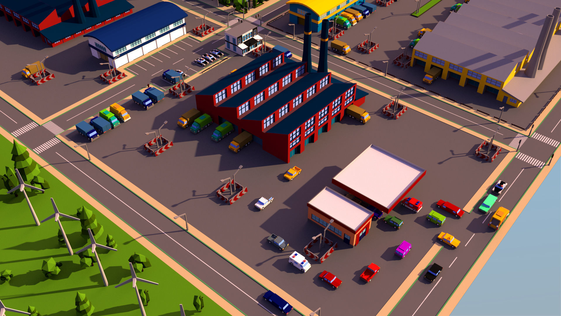 3D model Simple city VR / AR / low-poly | CGTrader