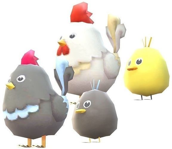 3D model Lowpoly Animal Cartoon - Chicken VR / AR / low-poly | CGTrader