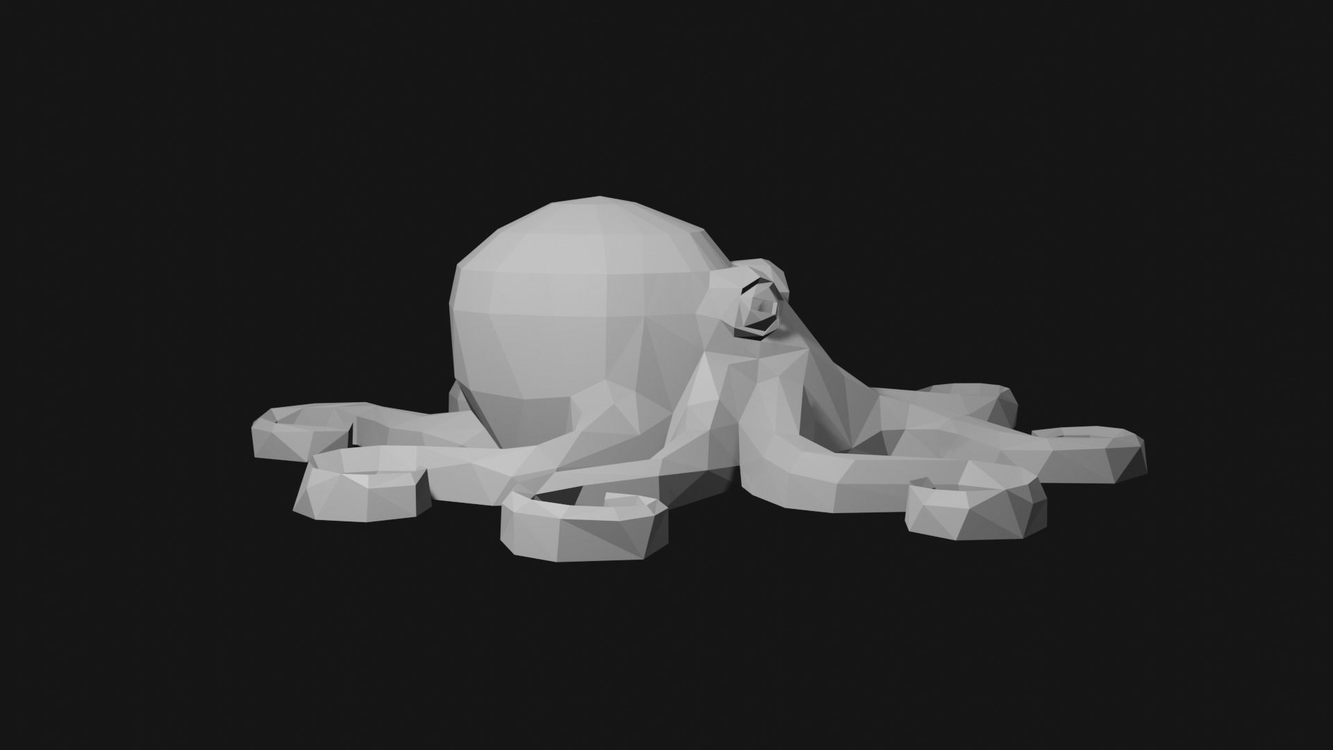 Low-poly octopus 3D model | CGTrader