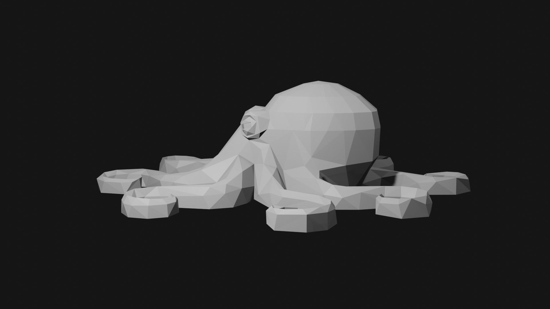 Low-poly octopus 3D model | CGTrader