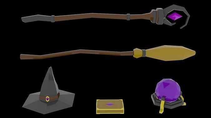 3D model Low Poly Mage Pack VR / AR / low-poly | CGTrader