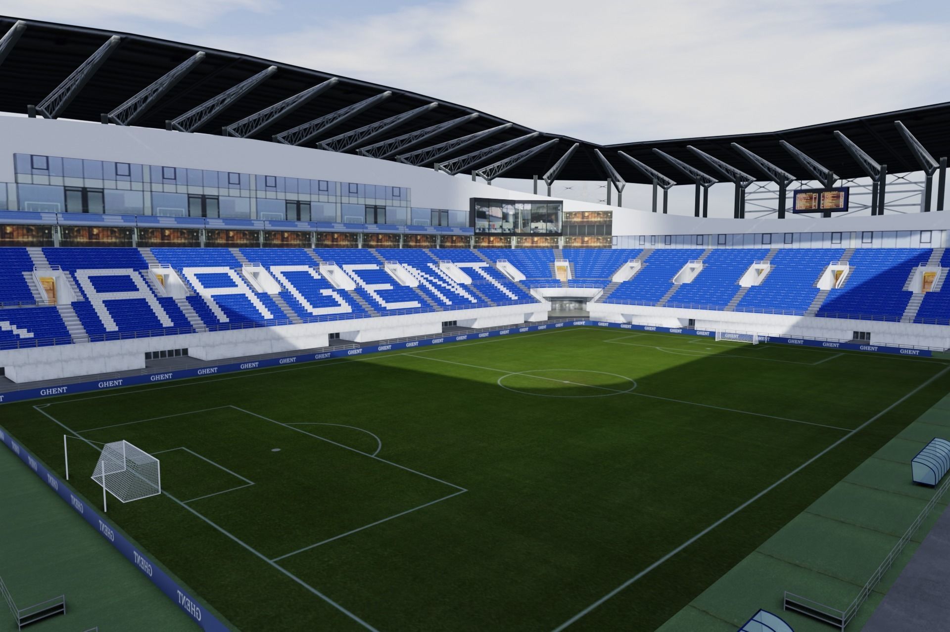 3D model Ghelamco Arena Arteveldestadion Ghent Belgium VR / AR / low ...