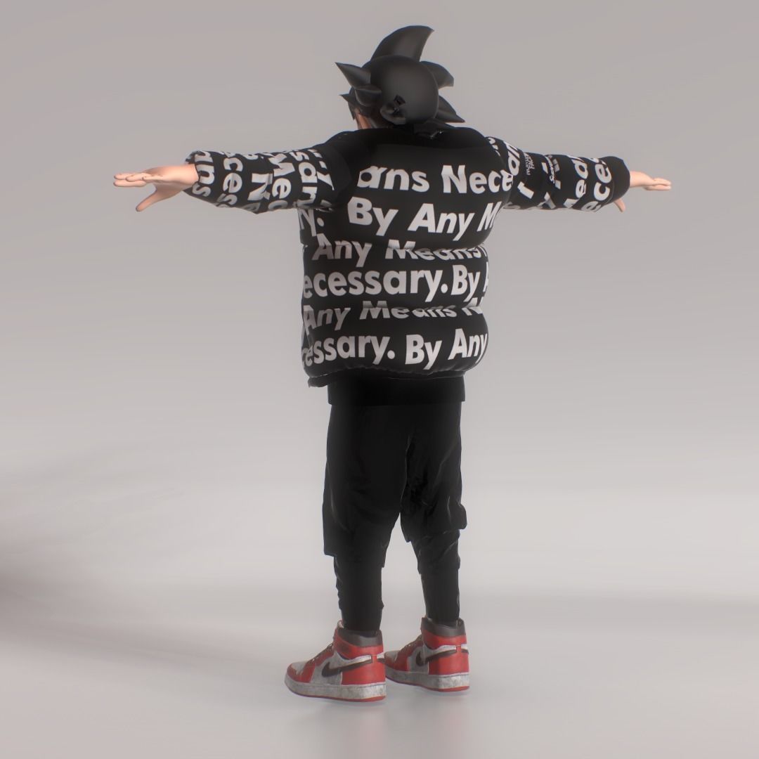 GOKU DRIP 3D model animated rigged | CGTrader