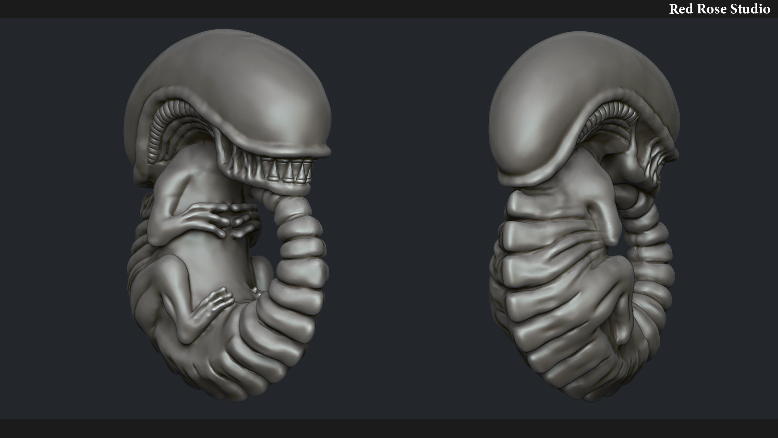 Xenomorph Alien Embryo 3D model 3D printable | CGTrader