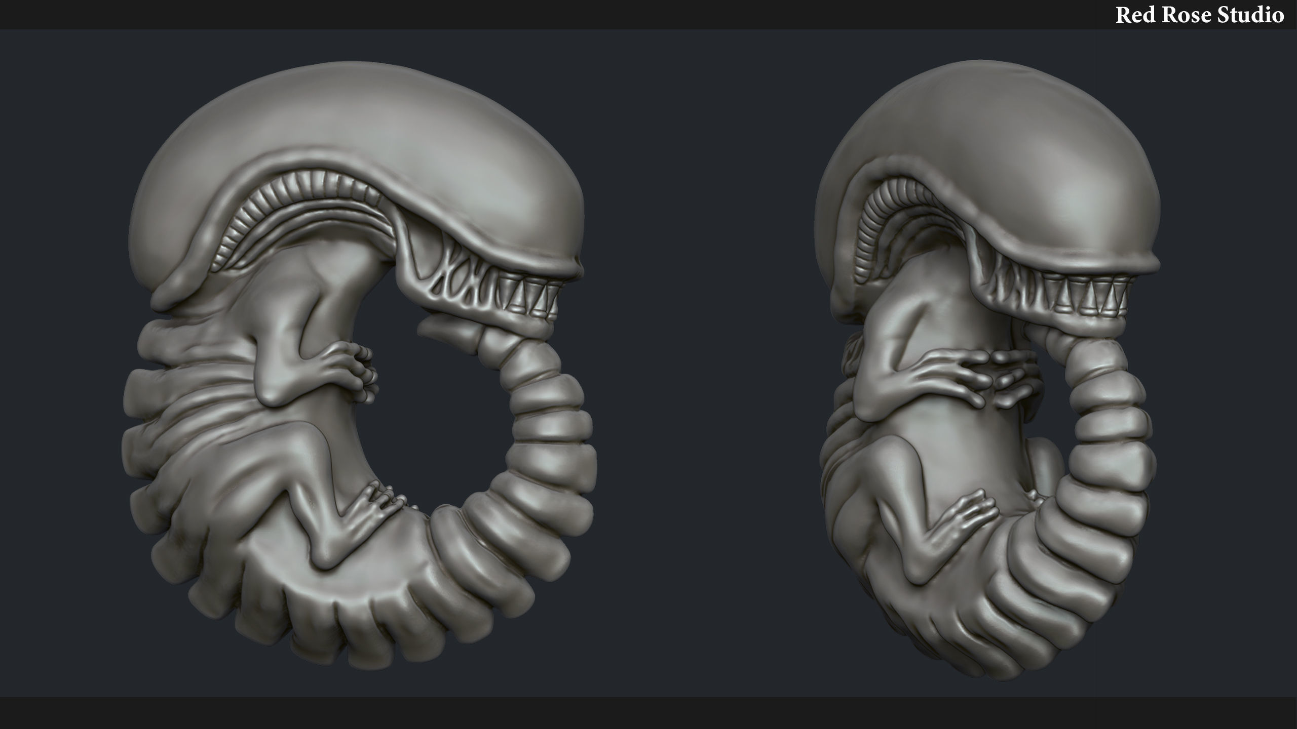 Xenomorph Alien Embryo 3D model 3D printable | CGTrader
