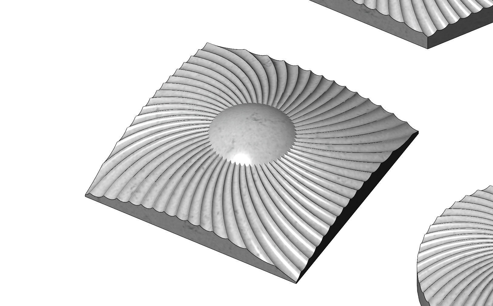 Spiral pattern panel or tile 3D model 3D printable | CGTrader
