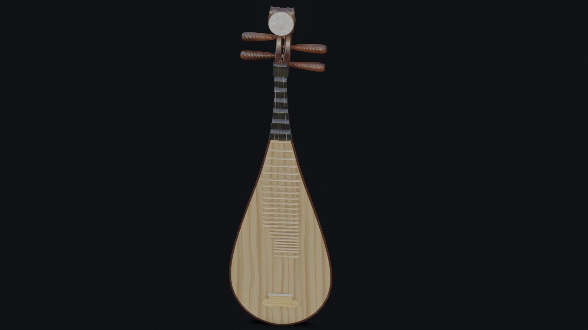 3D model Pipa Traditional Japanese Instrument VR / AR / low-poly | CGTrader