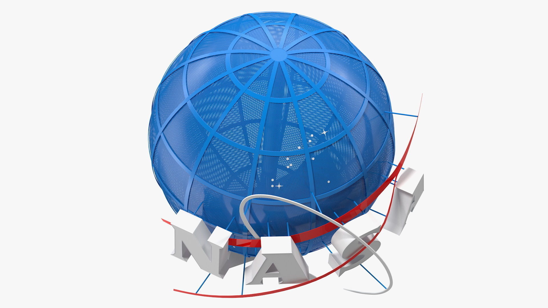NASA Logo on Globe 3D model | CGTrader