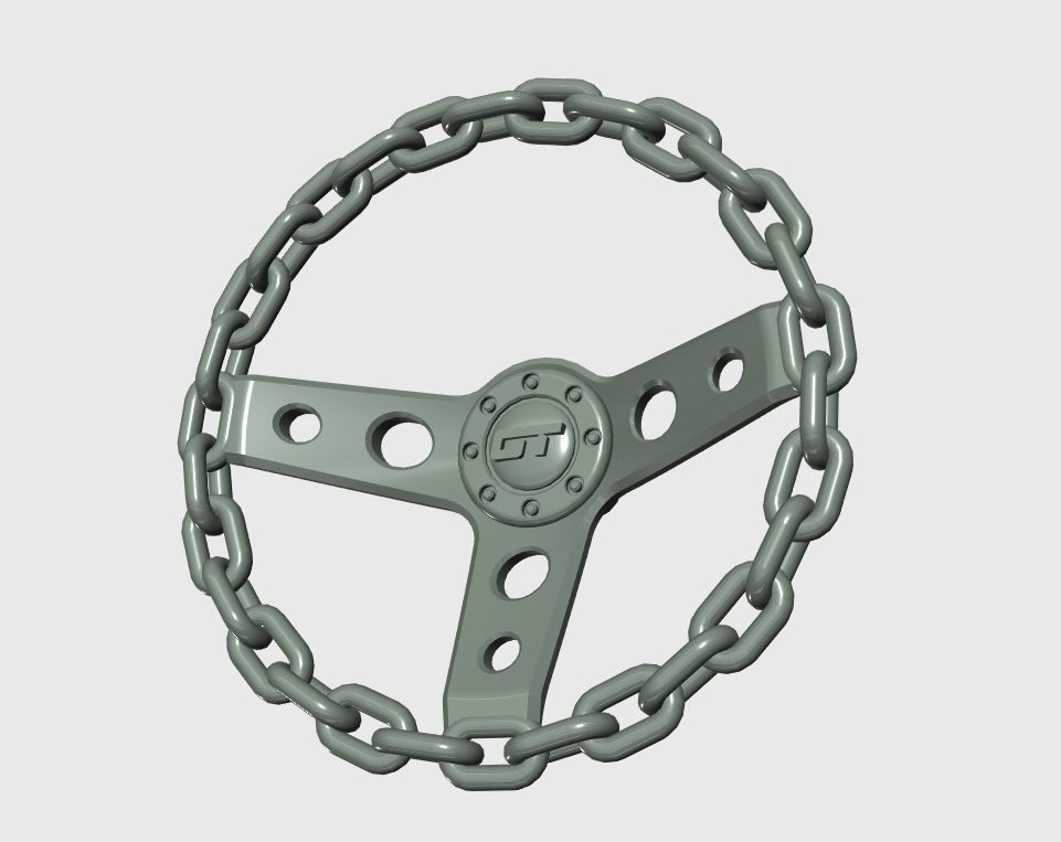 Chain Steering wheel 3D model 3D printable | CGTrader