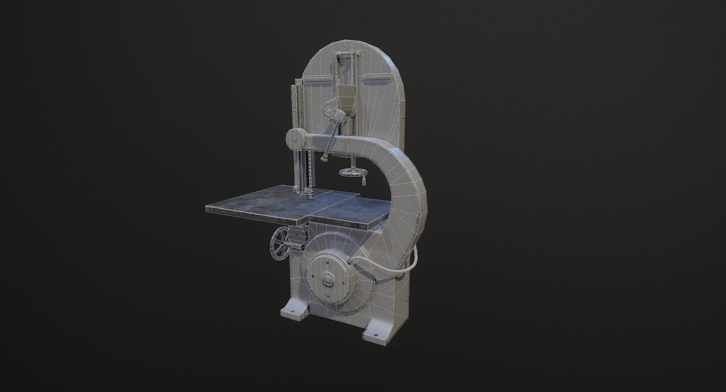 3D model Saw Metalworking Machine WWII VR / AR / low-poly | CGTrader