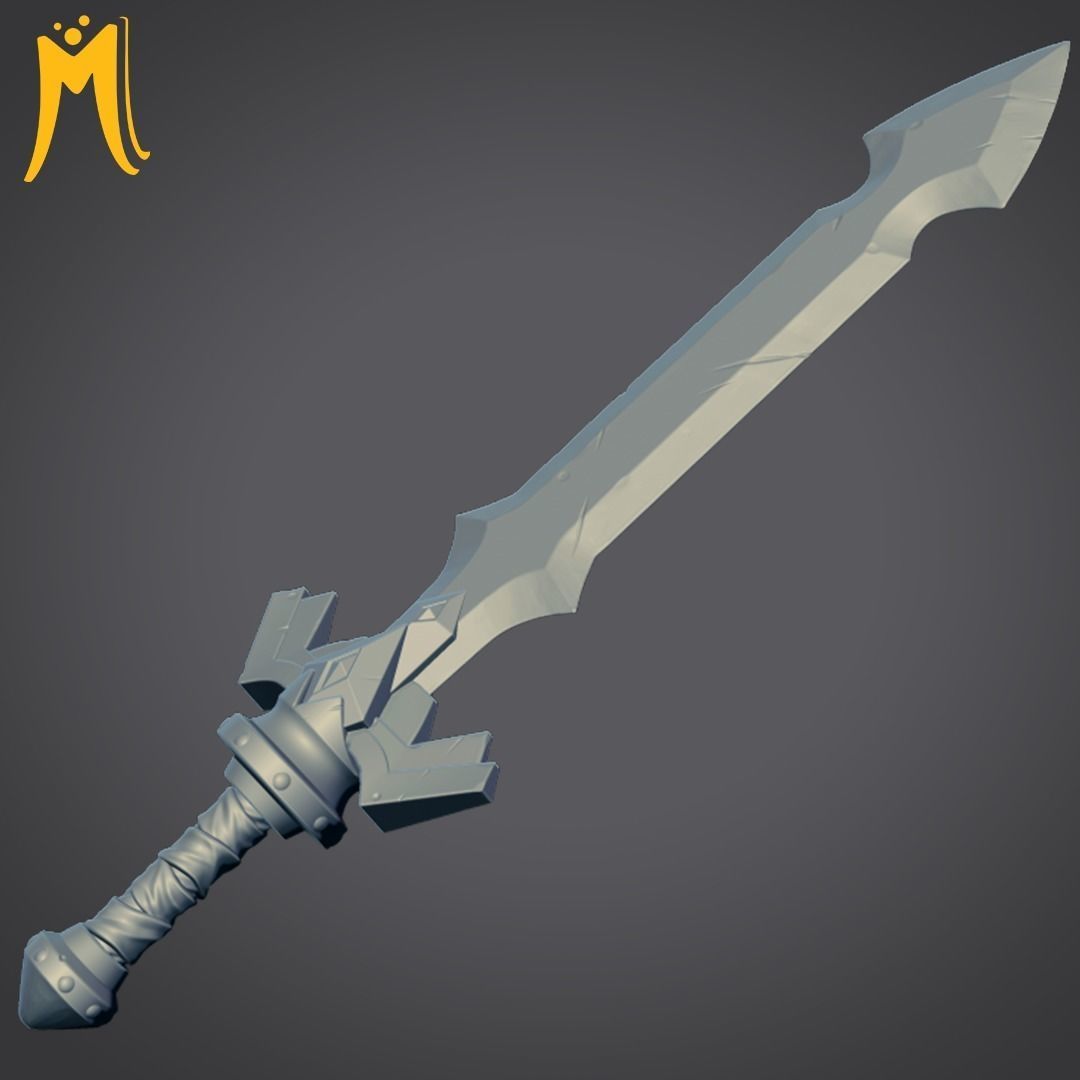 3D model Stylized Fantasy Sword - Game Ready VR / AR / low-poly | CGTrader