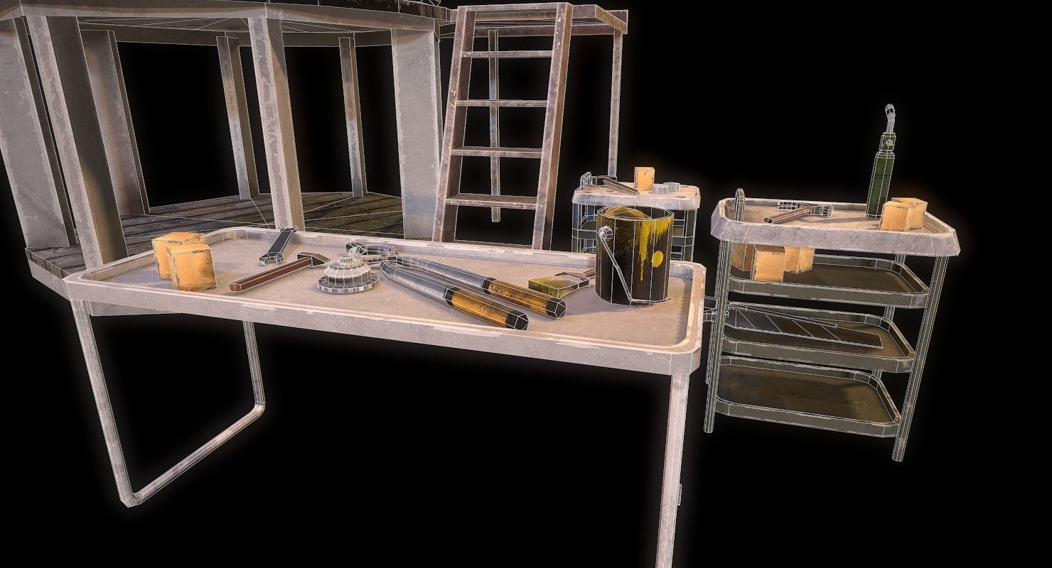 3D model Tank workbench WWII VR / AR / low-poly | CGTrader