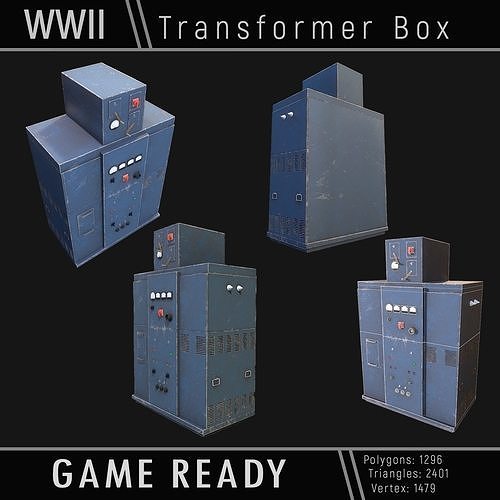 3D model Transformer Box WWII VR / AR / low-poly | CGTrader