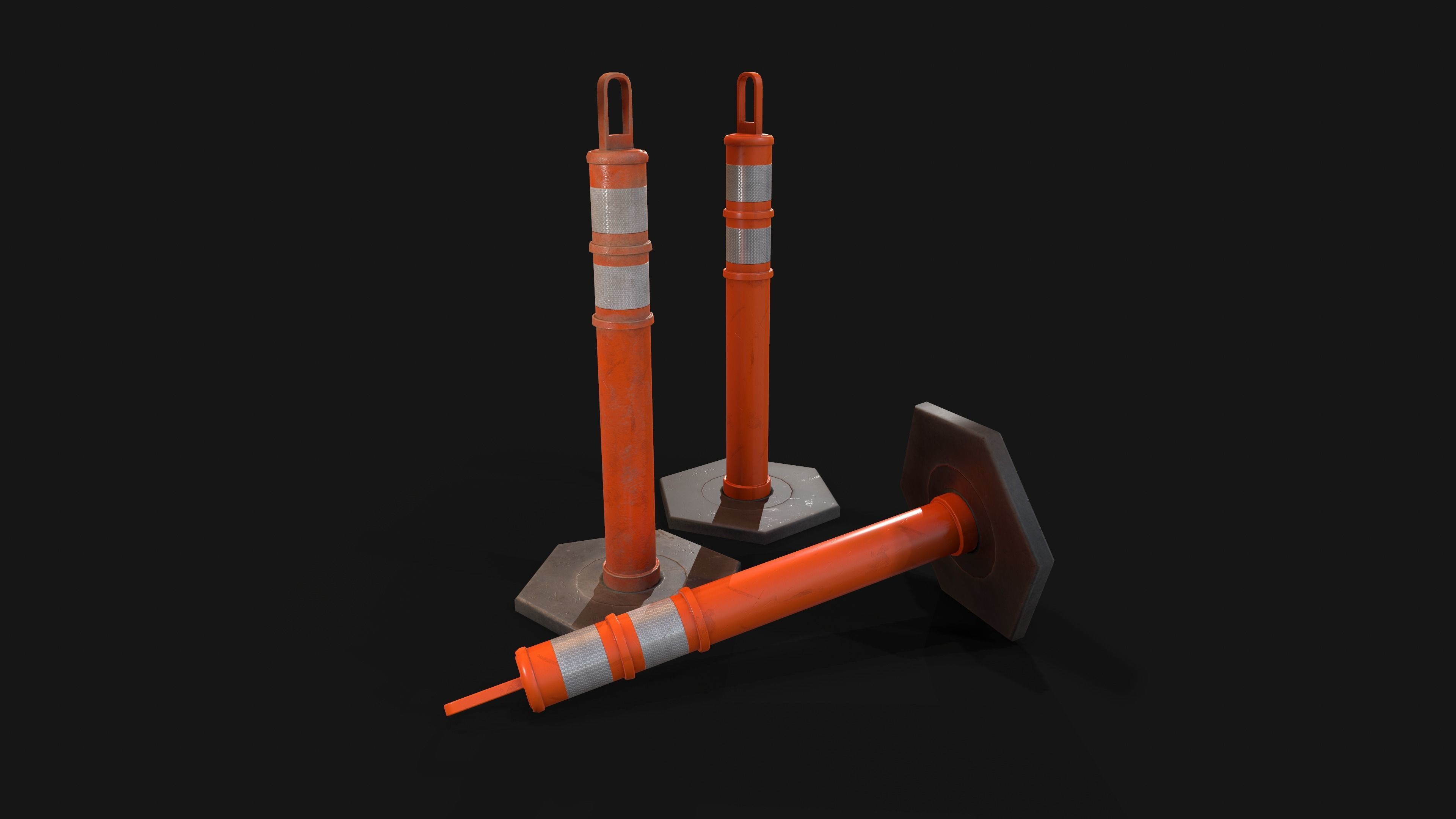 3D model Traffic Portable Delineator VR / AR / low-poly | CGTrader