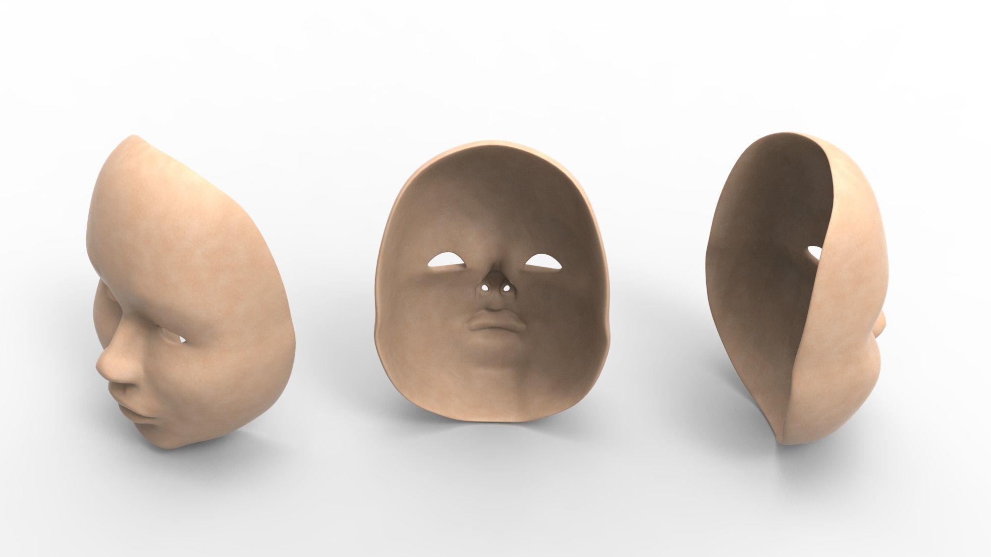 human face mask 3D model 3D printable | CGTrader