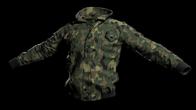 Army Jacket free VR / AR / low-poly 3D model | CGTrader