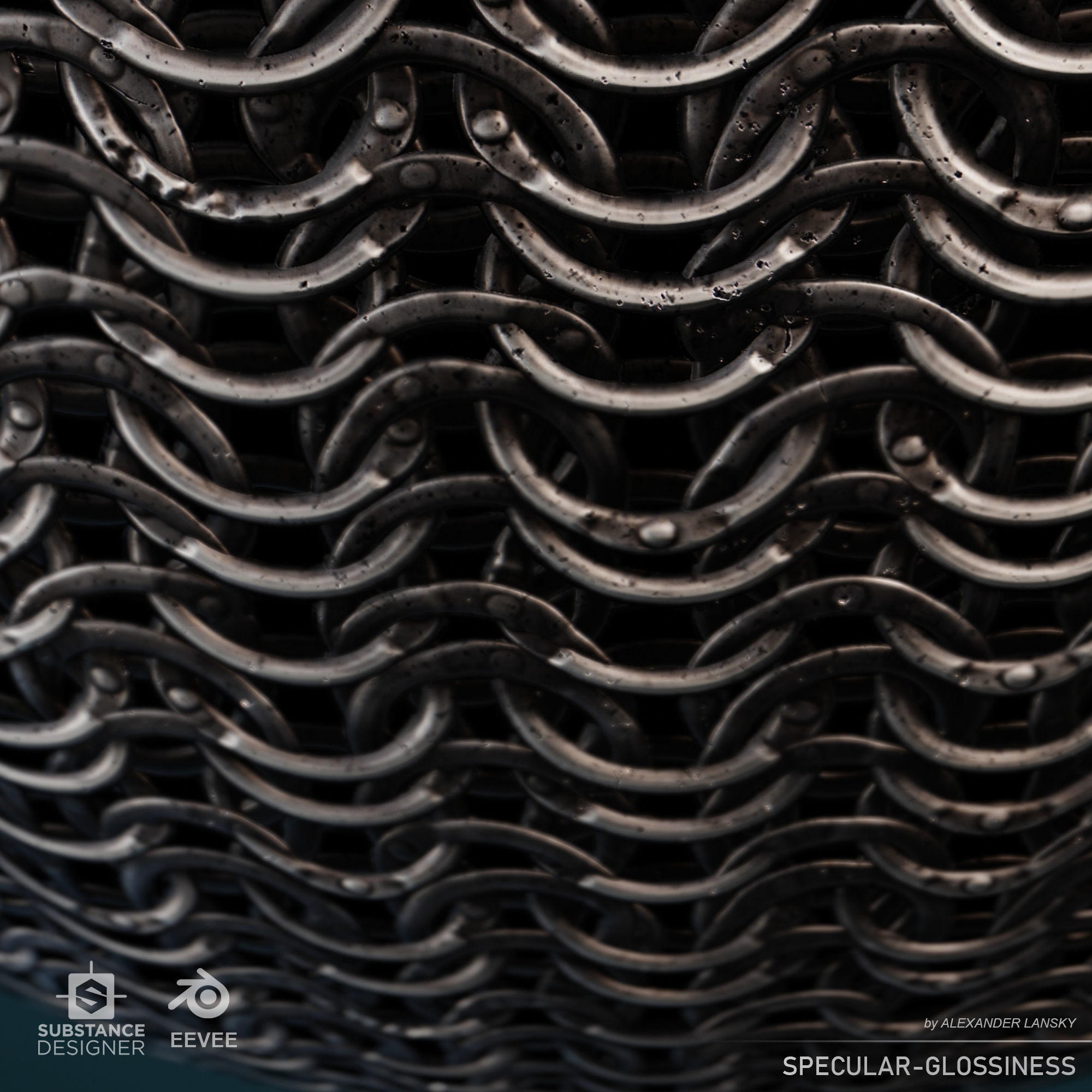 Texture Riveted chainmail seamless material VR / AR / low-poly | CGTrader