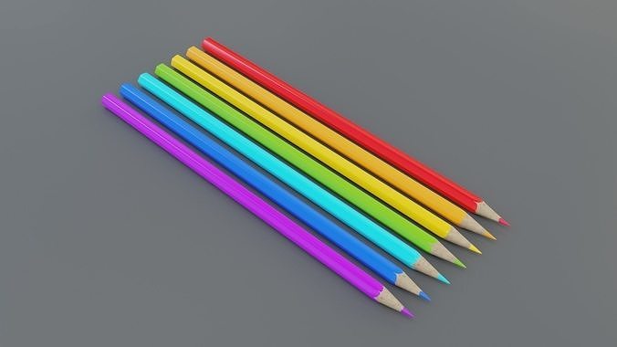 3D model Color pencils 3D models VR / AR / low-poly | CGTrader