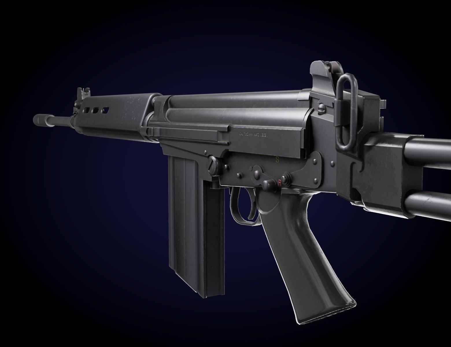 3D asset FN FAL Model 50 61 | CGTrader