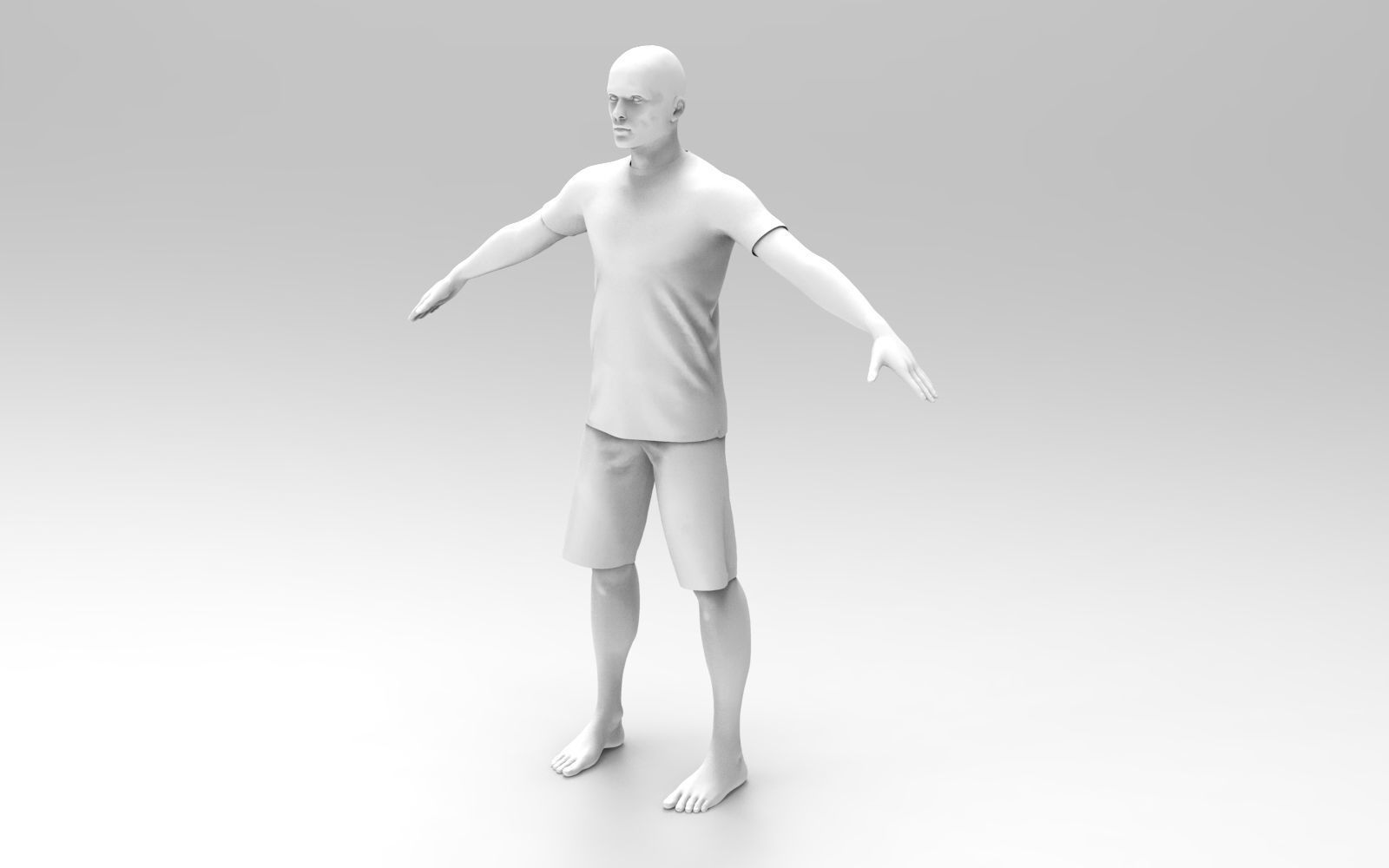 Male Jersey Template - football T shirt and shorts -with manikin 3D ...