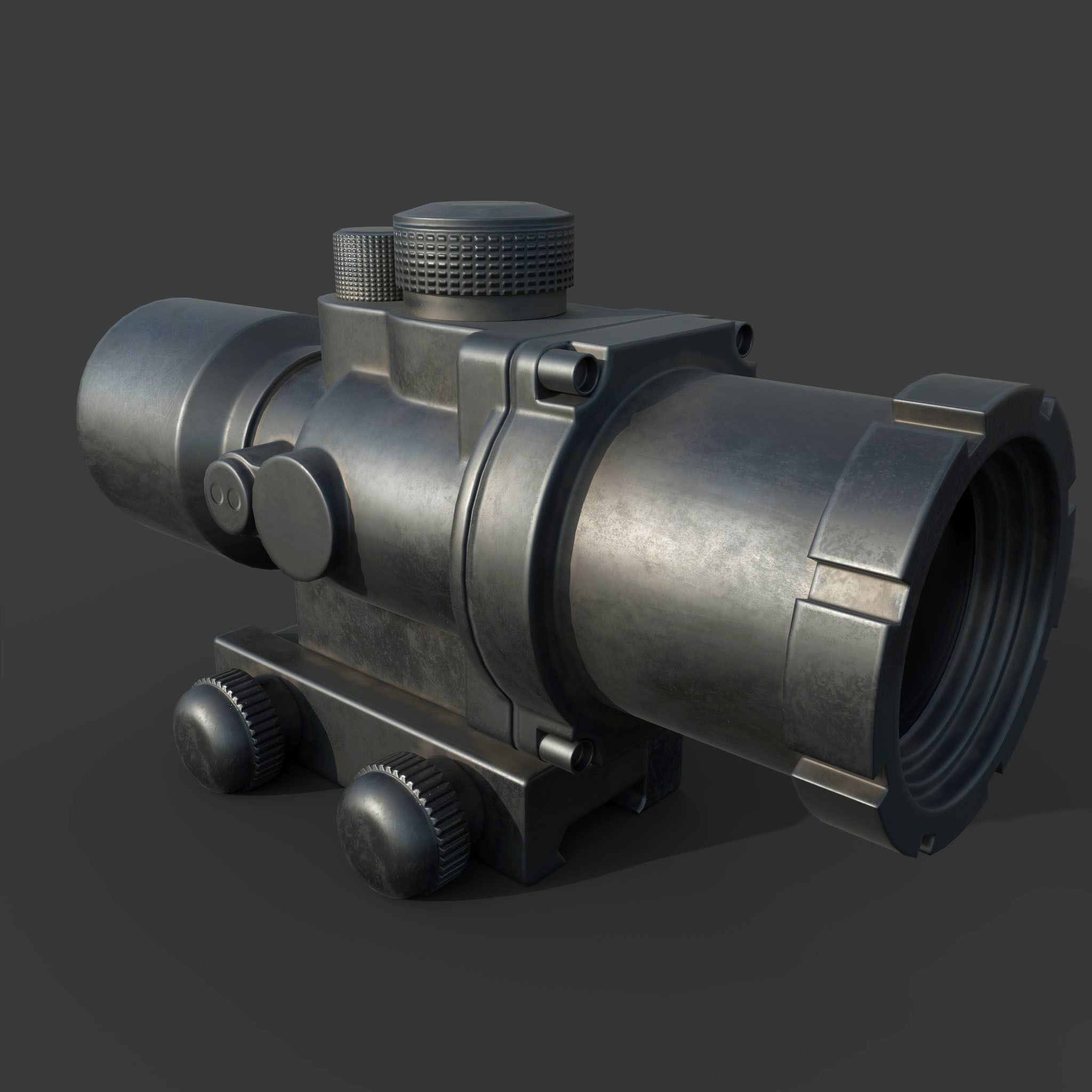 3D model 2x gun scope VR / AR / low-poly | CGTrader