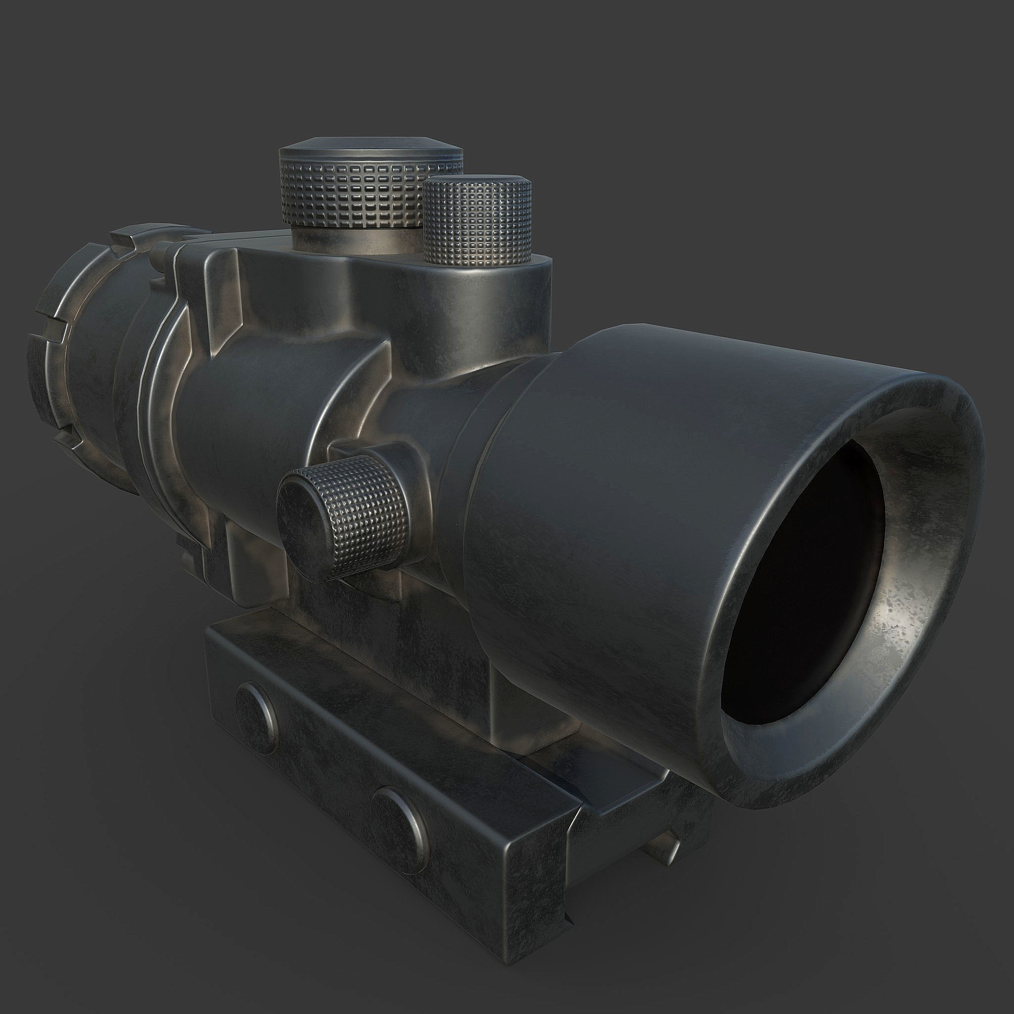 3D model 2x gun scope VR / AR / low-poly | CGTrader