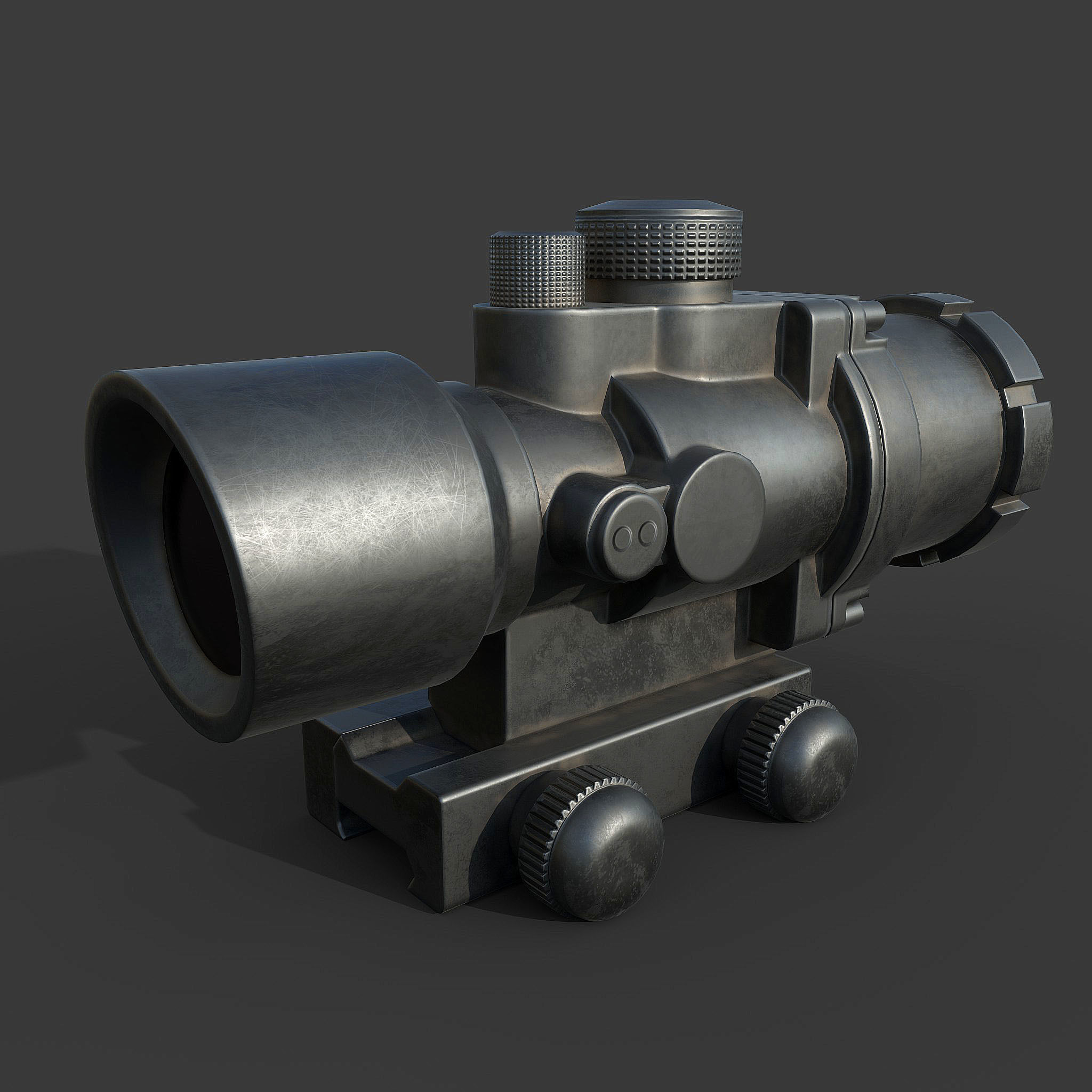 3D model 2x gun scope VR / AR / low-poly | CGTrader