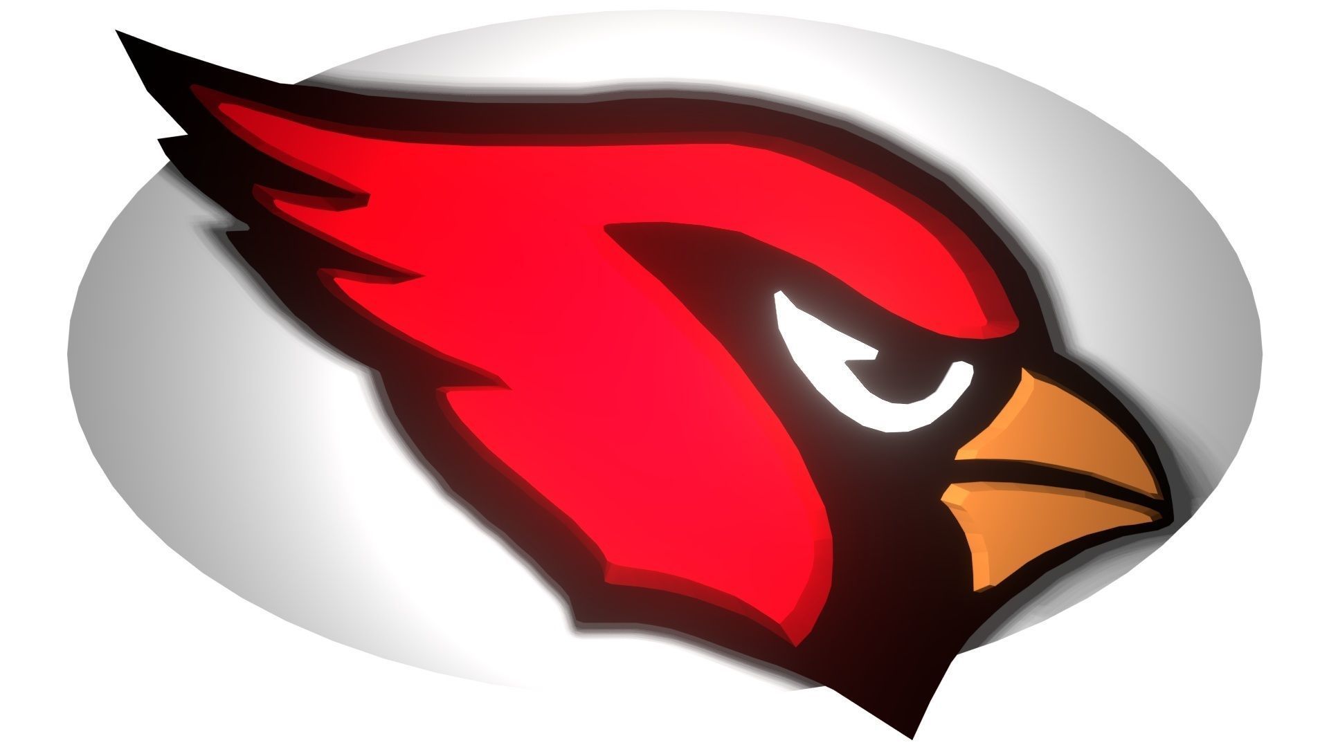 Cardinals NFL football logo 3D model | CGTrader