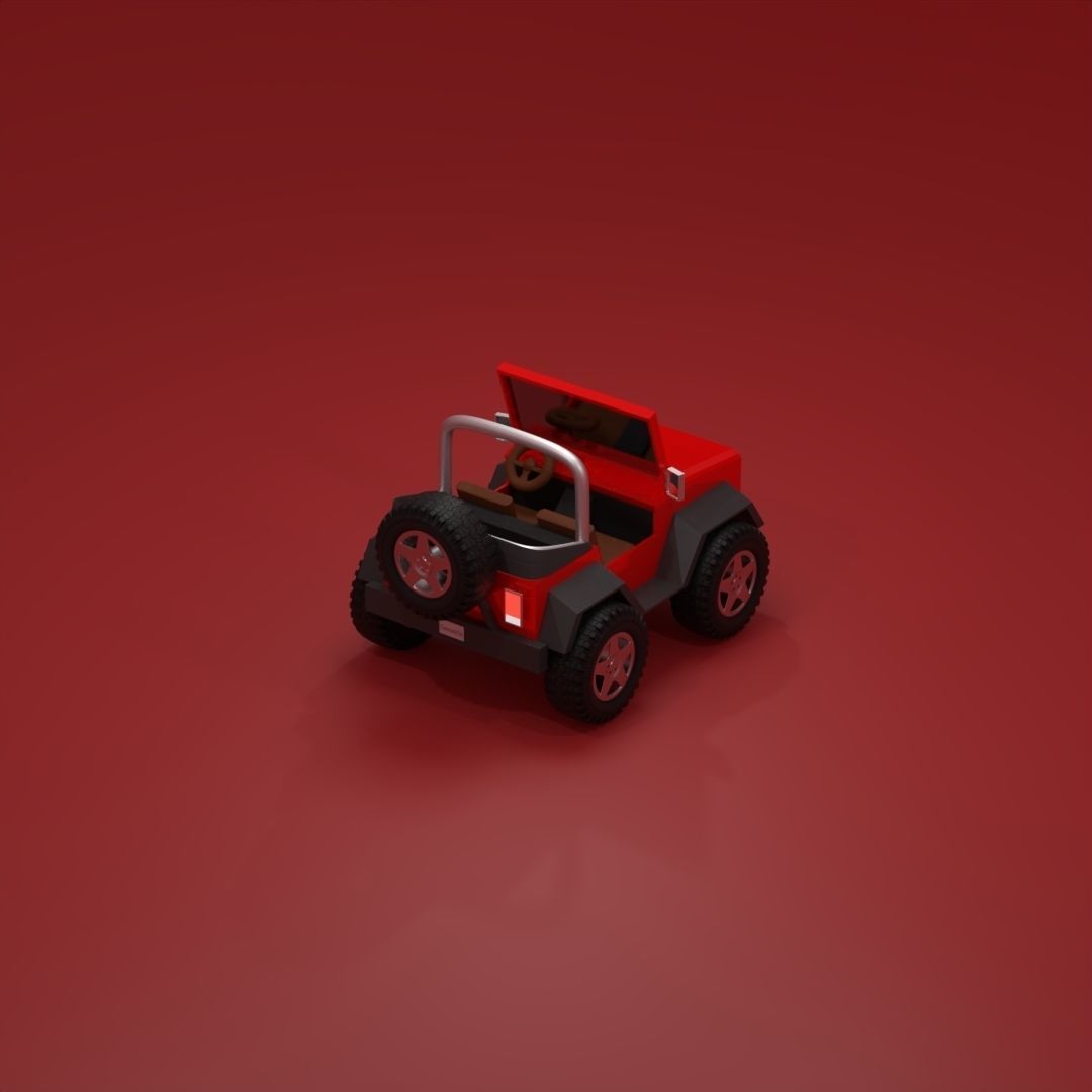 3D model Low Poly Jeep Wrangler VR / AR / low-poly | CGTrader