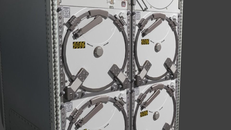 3D model ISS Payload Rack ISPR featuring the MELFI Laboratory VR / AR ...