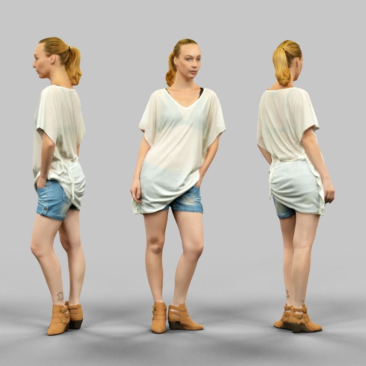 3D model 6 Realistic Female Characters Vol 6 VR / AR / low-poly | CGTrader