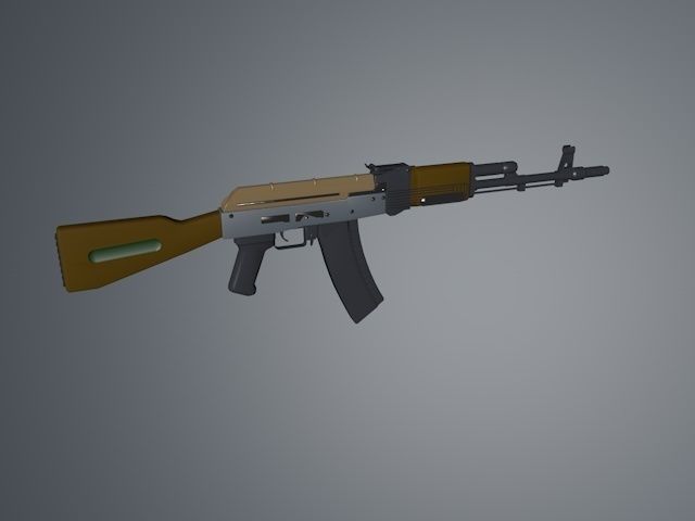 3D model Low poly Gun AK 47 v2 VR / AR / low-poly | CGTrader