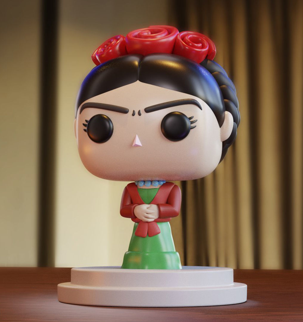 Big Head Frida Khalo 3D model STL
