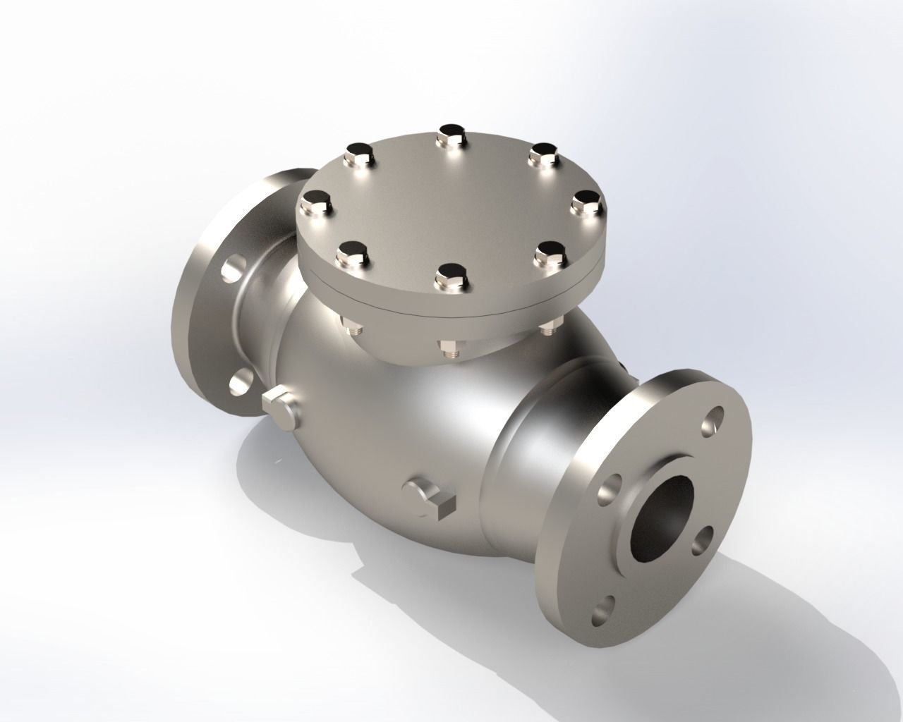 DN40 SWING CHECK VALVE 3D model | CGTrader