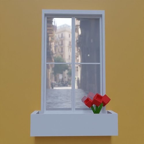 3D model Low poly window 2 Cartagena VR / AR / low-poly | CGTrader
