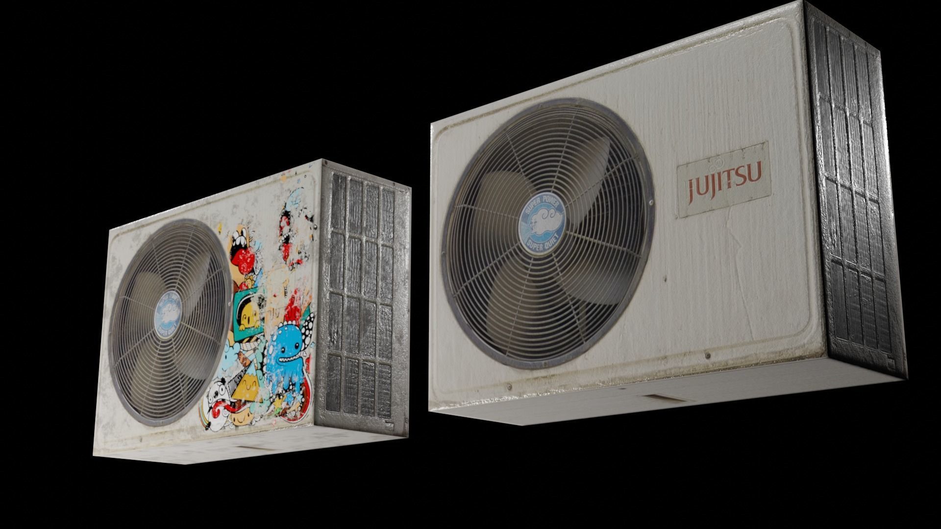 3D model Air Conditioner Dirty And Clean Textures VR / AR / low-poly ...