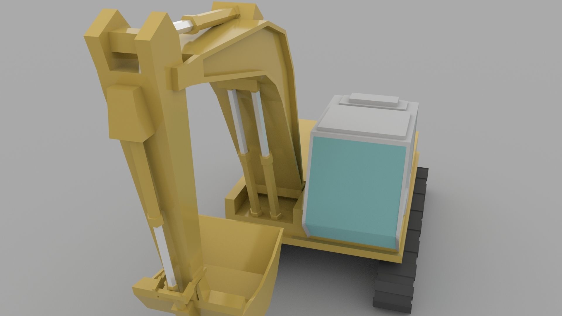 3D model Excavator Low Poly Model VR / AR / low-poly | CGTrader