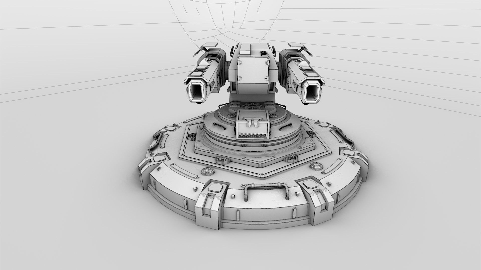 Futuristic Cannon 3D model | CGTrader