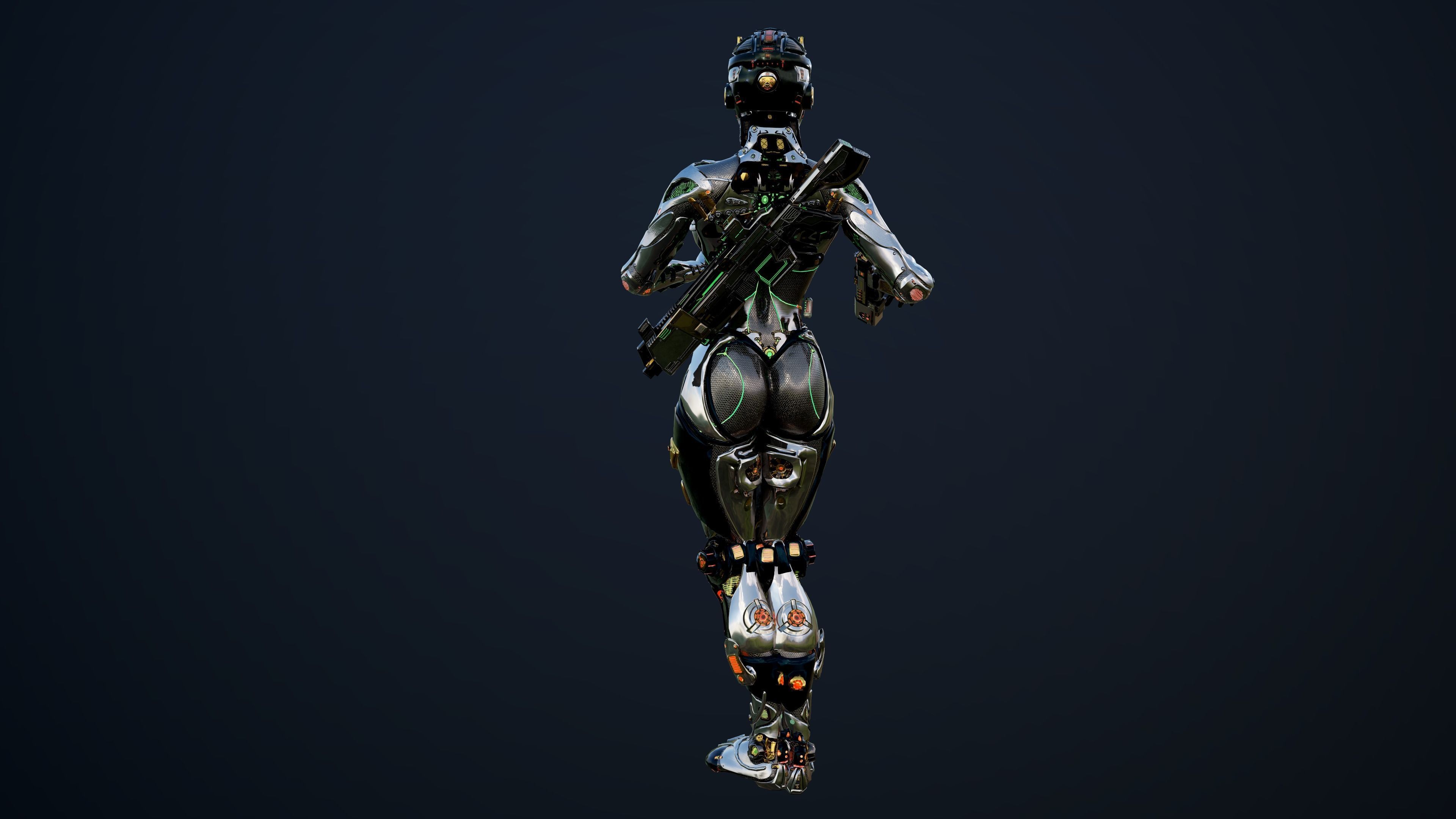 3D model Robot Girl Remake VR / AR / low-poly rigged | CGTrader