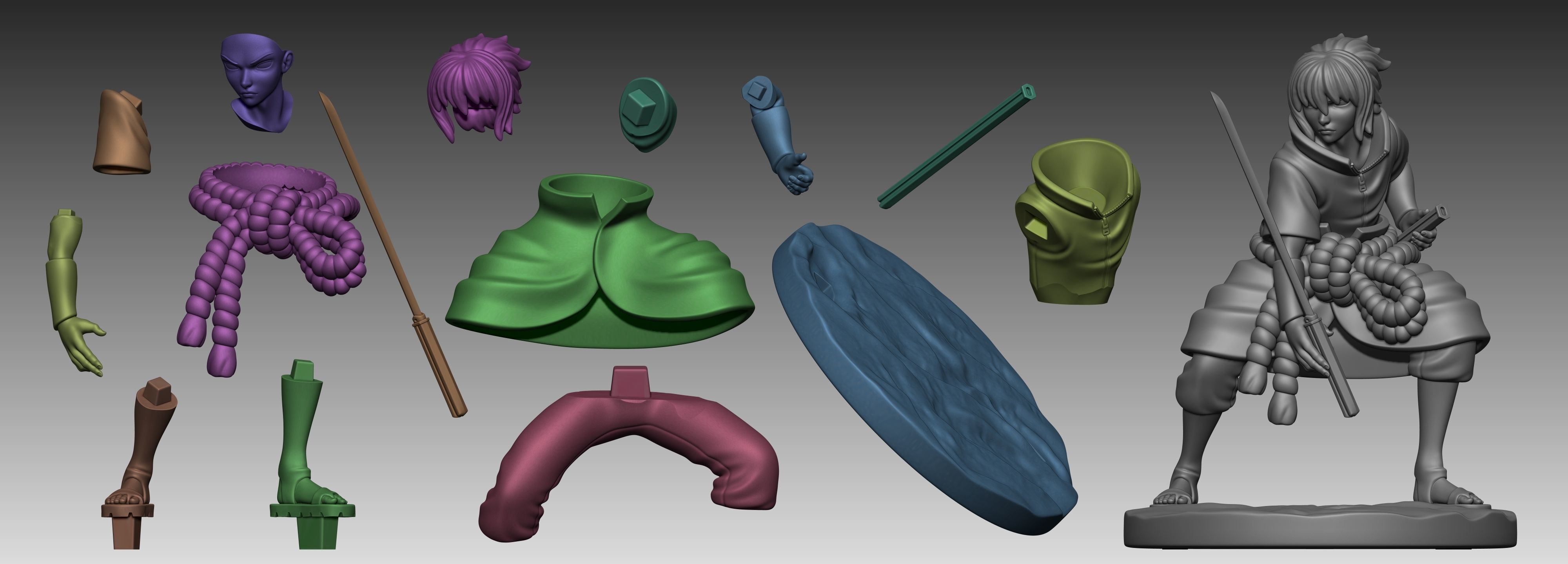 Sasuke 3D model 3D printable | CGTrader