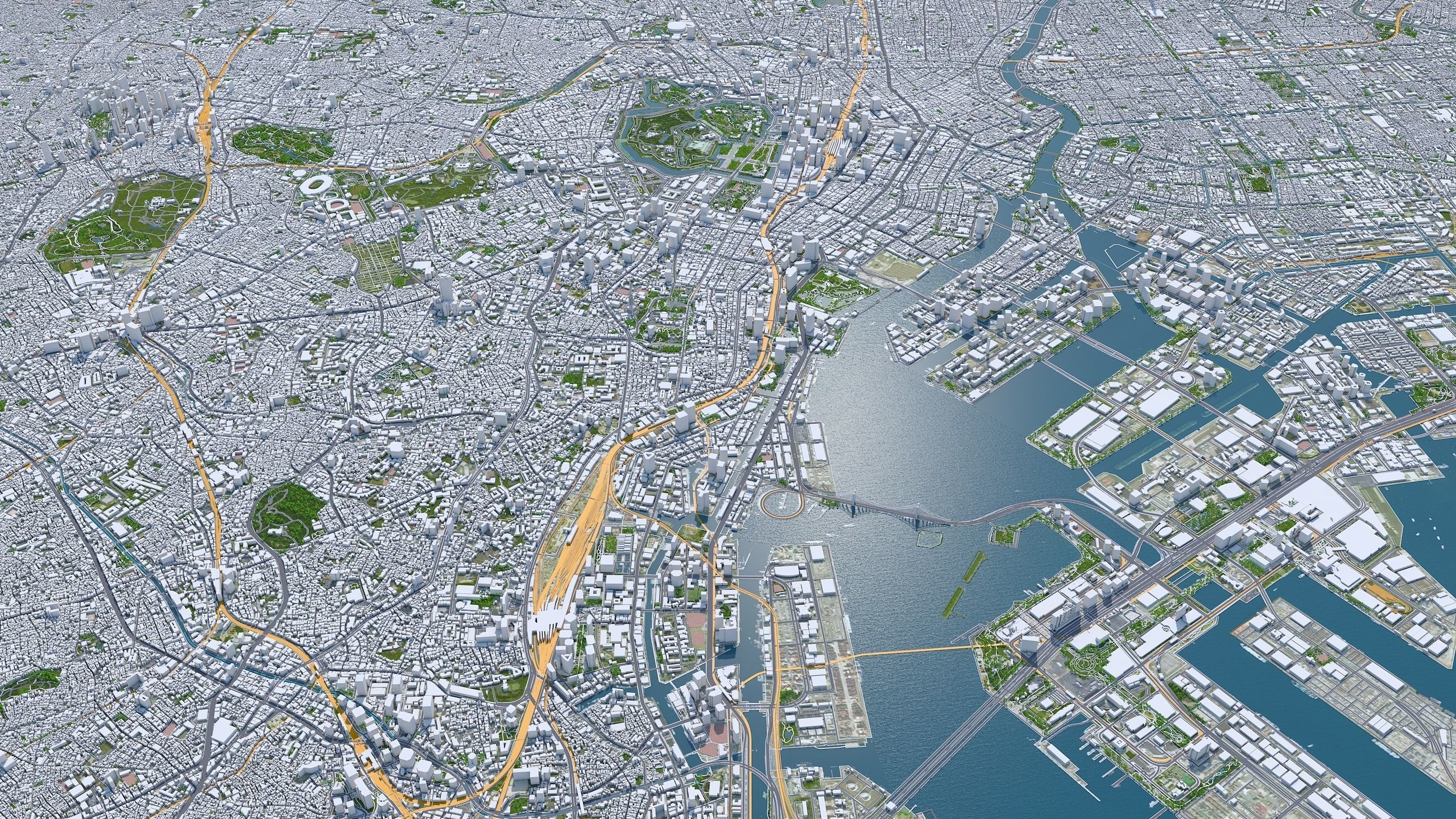 3D model Tokyo City Japan 80km VR / AR / low-poly | CGTrader