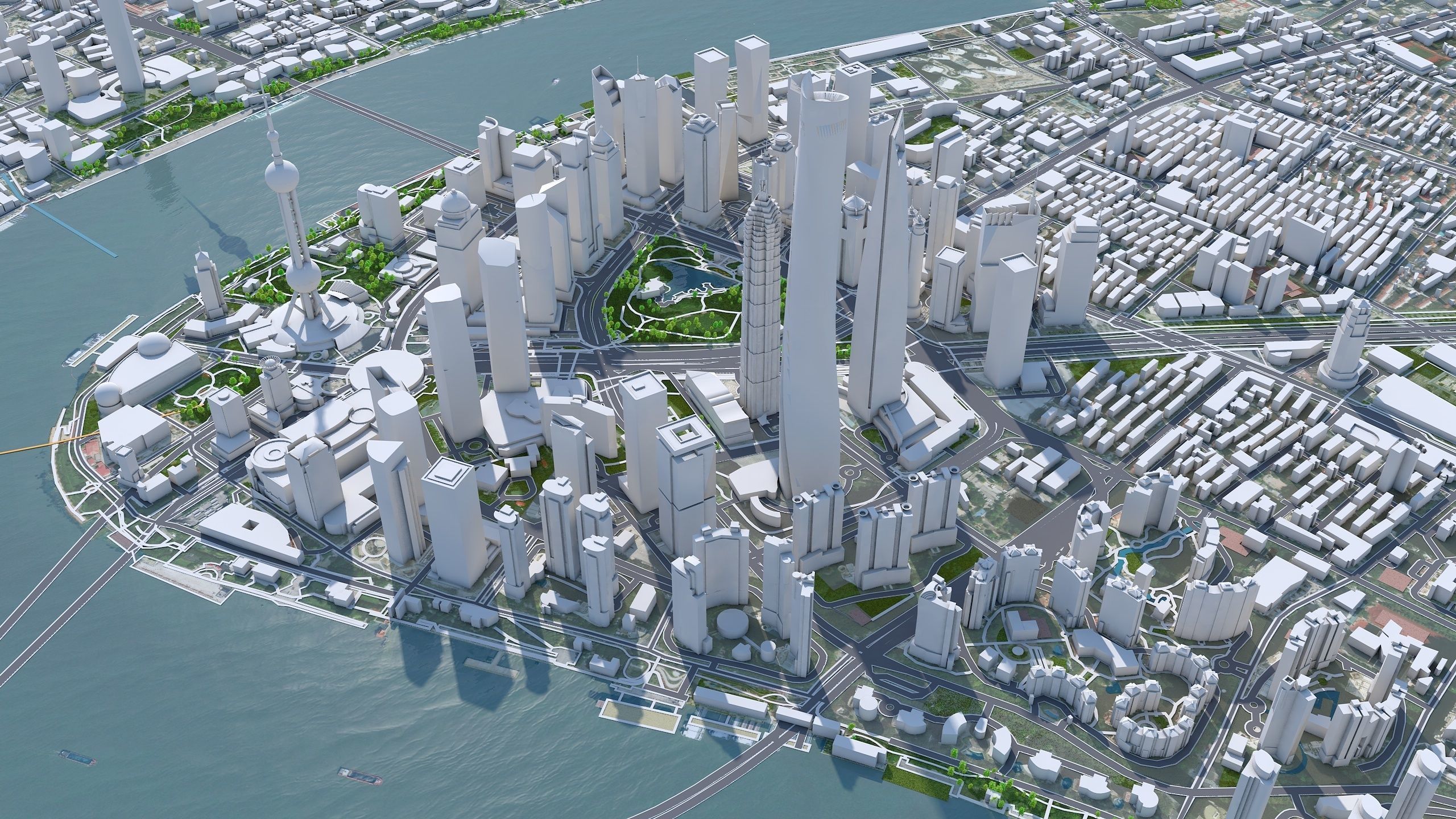3D model Shanghai City China VR / AR / low-poly | CGTrader