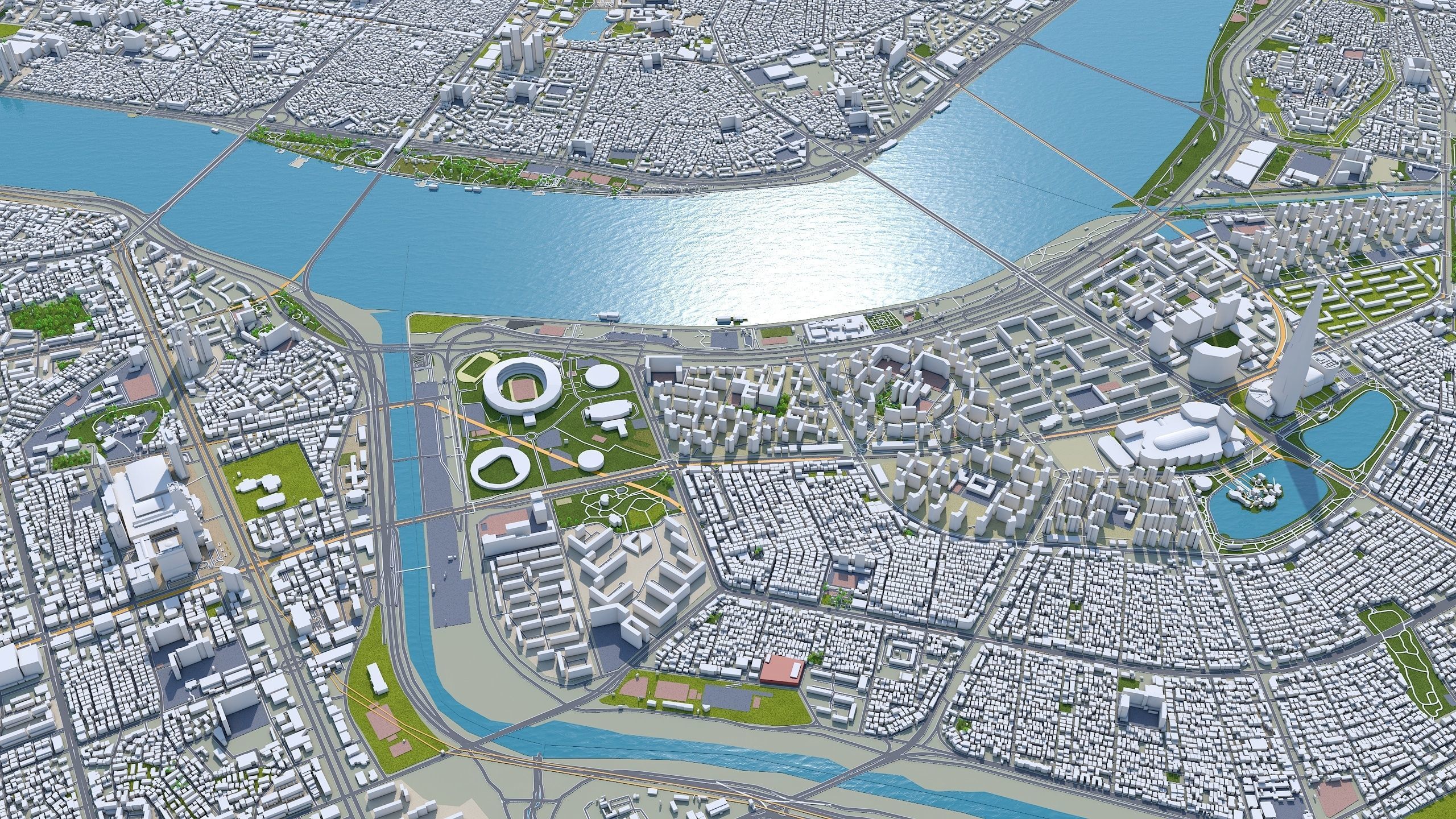 3D model Seoul City in South Korea VR / AR / low-poly | CGTrader