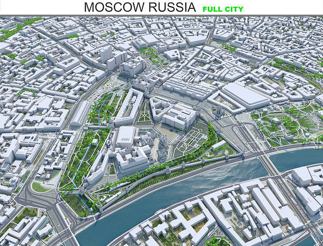 3D model Moscow City Russia VR / AR / low-poly | CGTrader