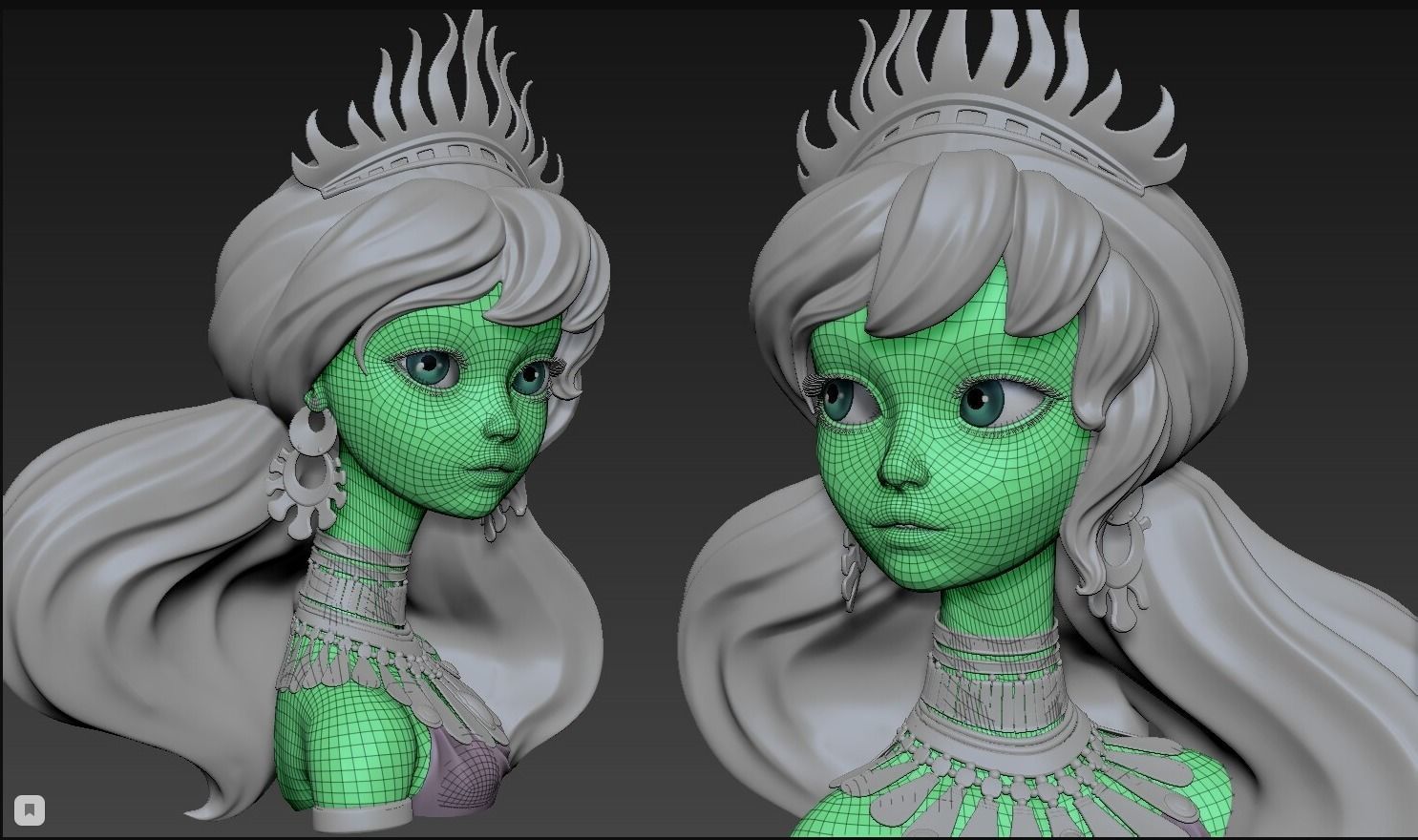 Bust of the Princess 3D model | CGTrader