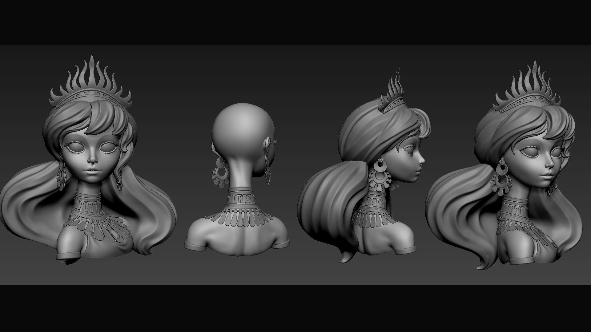 Bust of the Princess 3D model | CGTrader