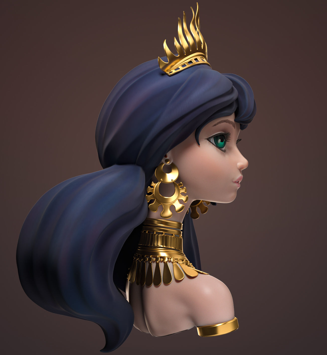 Bust of the Princess 3D model | CGTrader