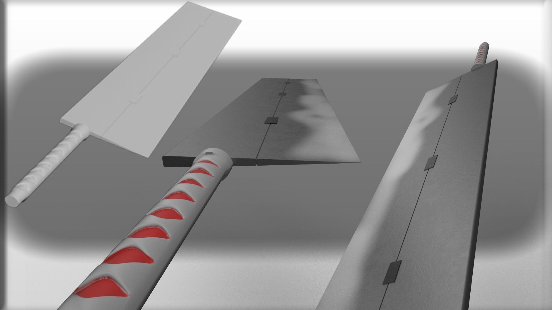 3D model Darui Sword Naruto- Cleaver Sword VR / AR / low-poly | CGTrader