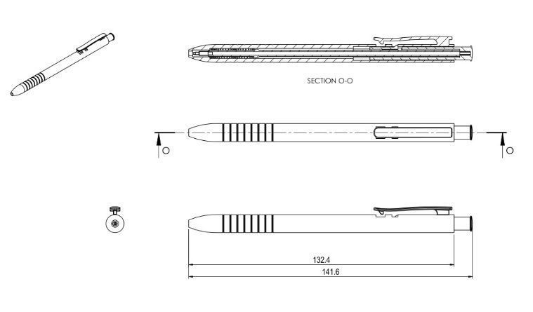 Click ballpoint pen with spring 3D model 3D printable | CGTrader